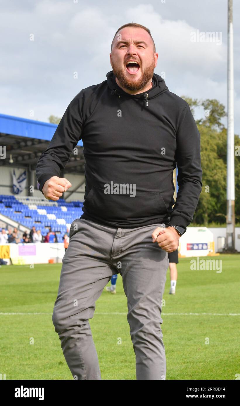 Chester, Cheshire, England, 28th August 2023. Chester manager Calum ...