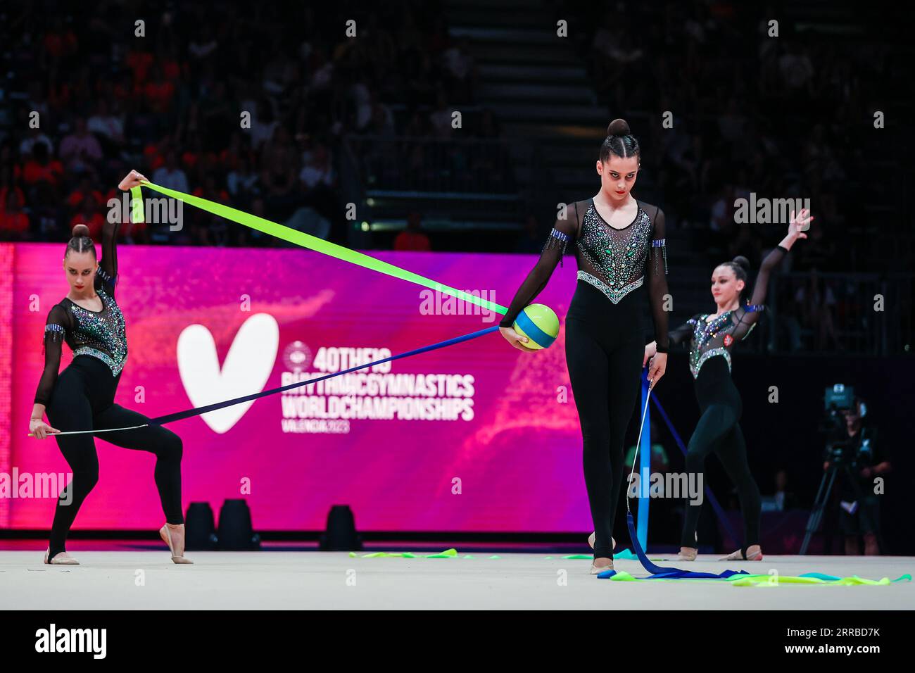 Czech Republic group team seen in action during 40th FIG Rhythmic ...