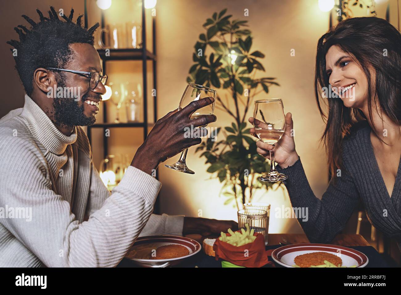 Happy black couple share intimate hi-res stock photography and images ...