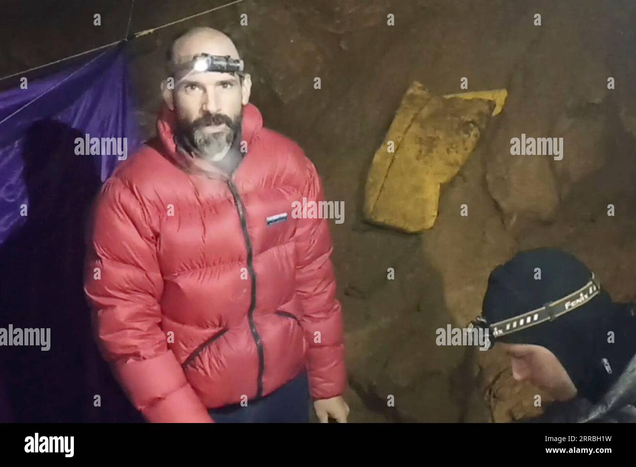 In this screen grab from video, American caver Mark Dickey, 40, talks ...