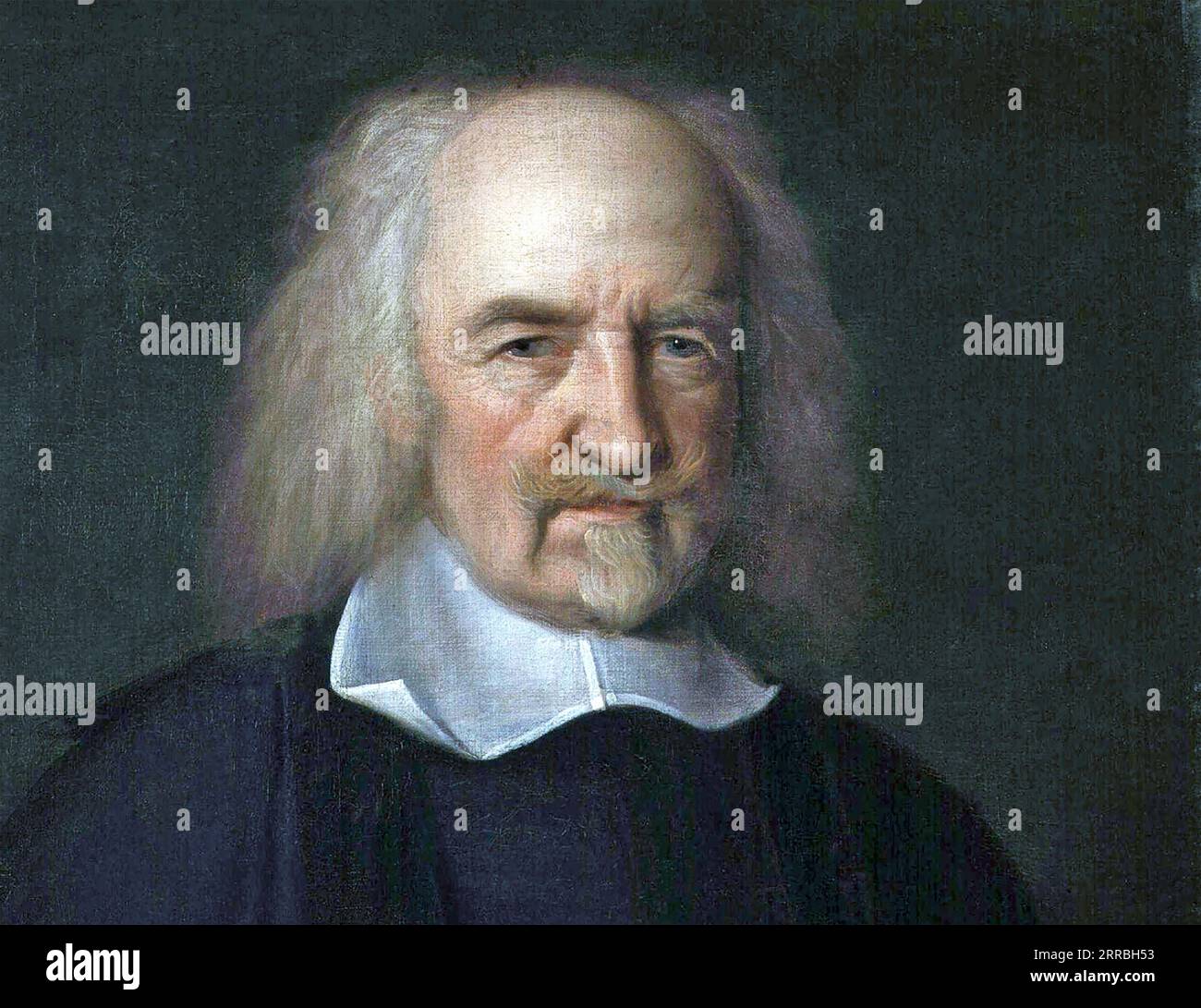 THOMAS HOBBES (1588-1679) English philosopher, detail of painting about ...