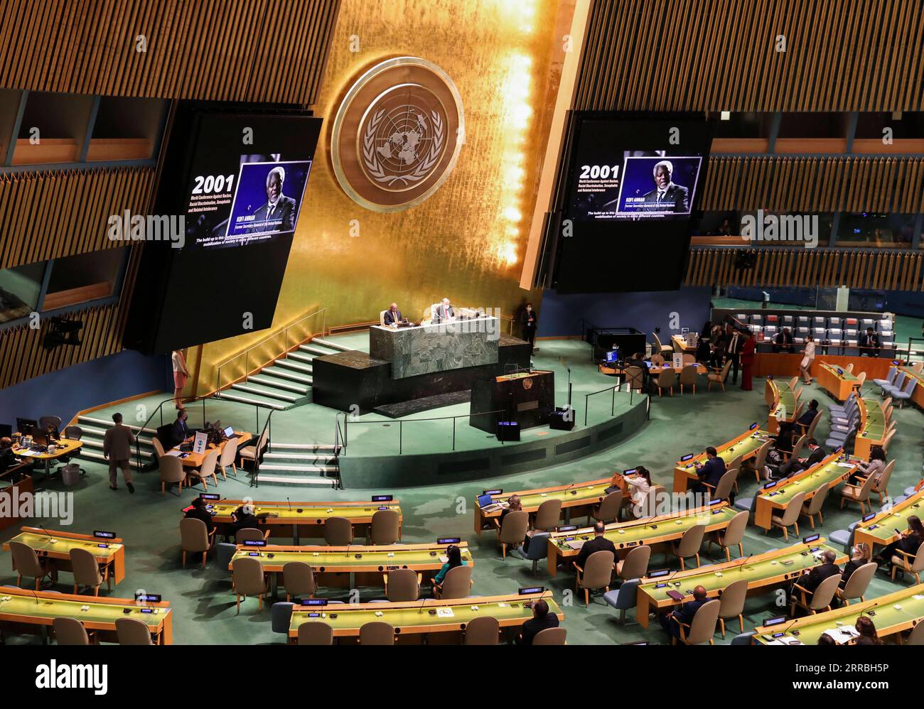 210923 -- UNITED NATIONS, Sept. 23, 2021 -- A high-level meeting to mark the 20th anniversary of ...