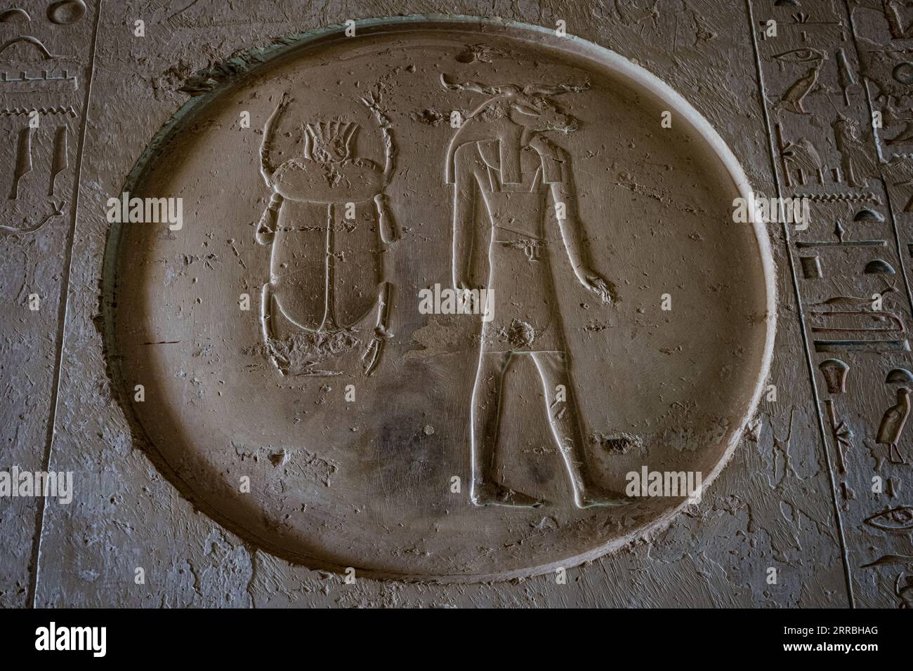 Carvings in the walls in the tomb of Phaoah Sety II, Valley of the ...