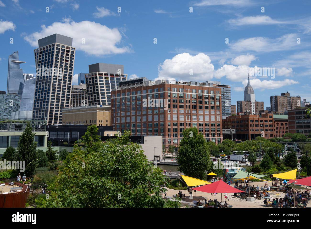 A Cityscape of Chelsea neighborhood, New York, as viewed from the ...