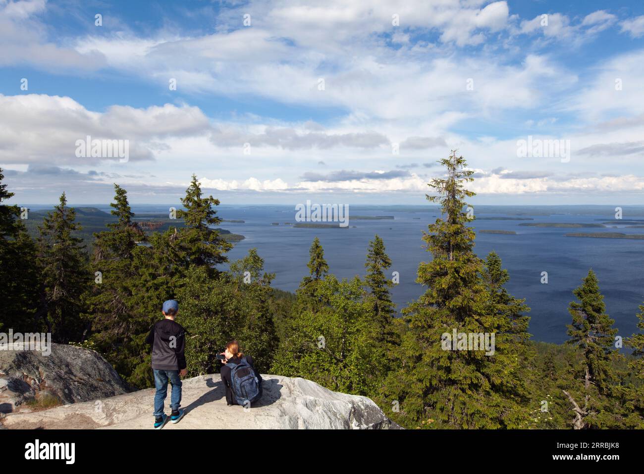 UKKO-KOLI ROCK, FINLAND ON JULY 05, 2017. View of Lake Pielinen from ...