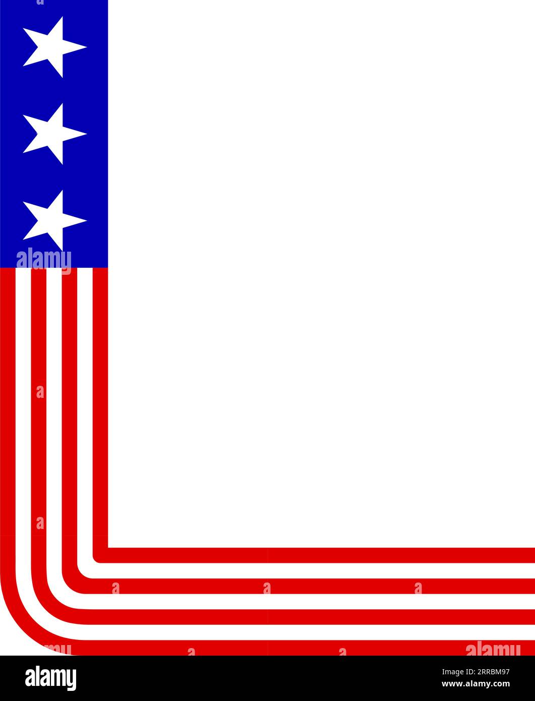 usa flag corner border Stock Vector Image & Art - Alamy