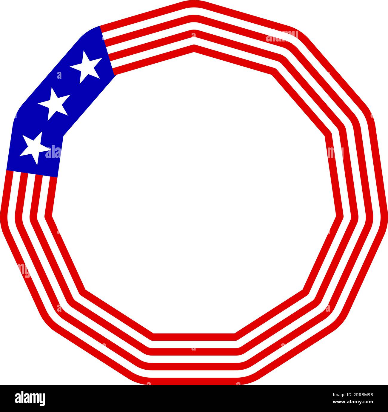 usa flag round frame border Stock Vector Image & Art - Alamy