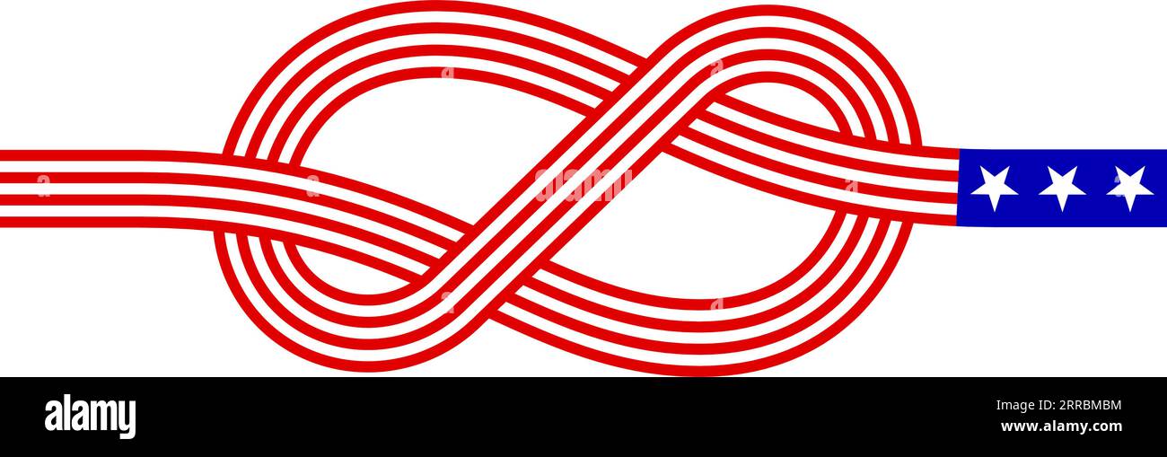 usa flag knot line border Stock Vector Image & Art - Alamy