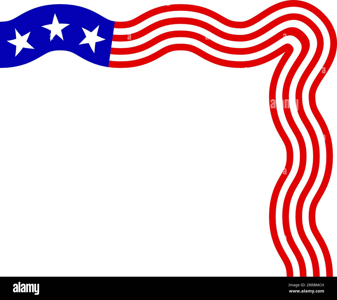 usa flag corner border Stock Vector Image & Art - Alamy