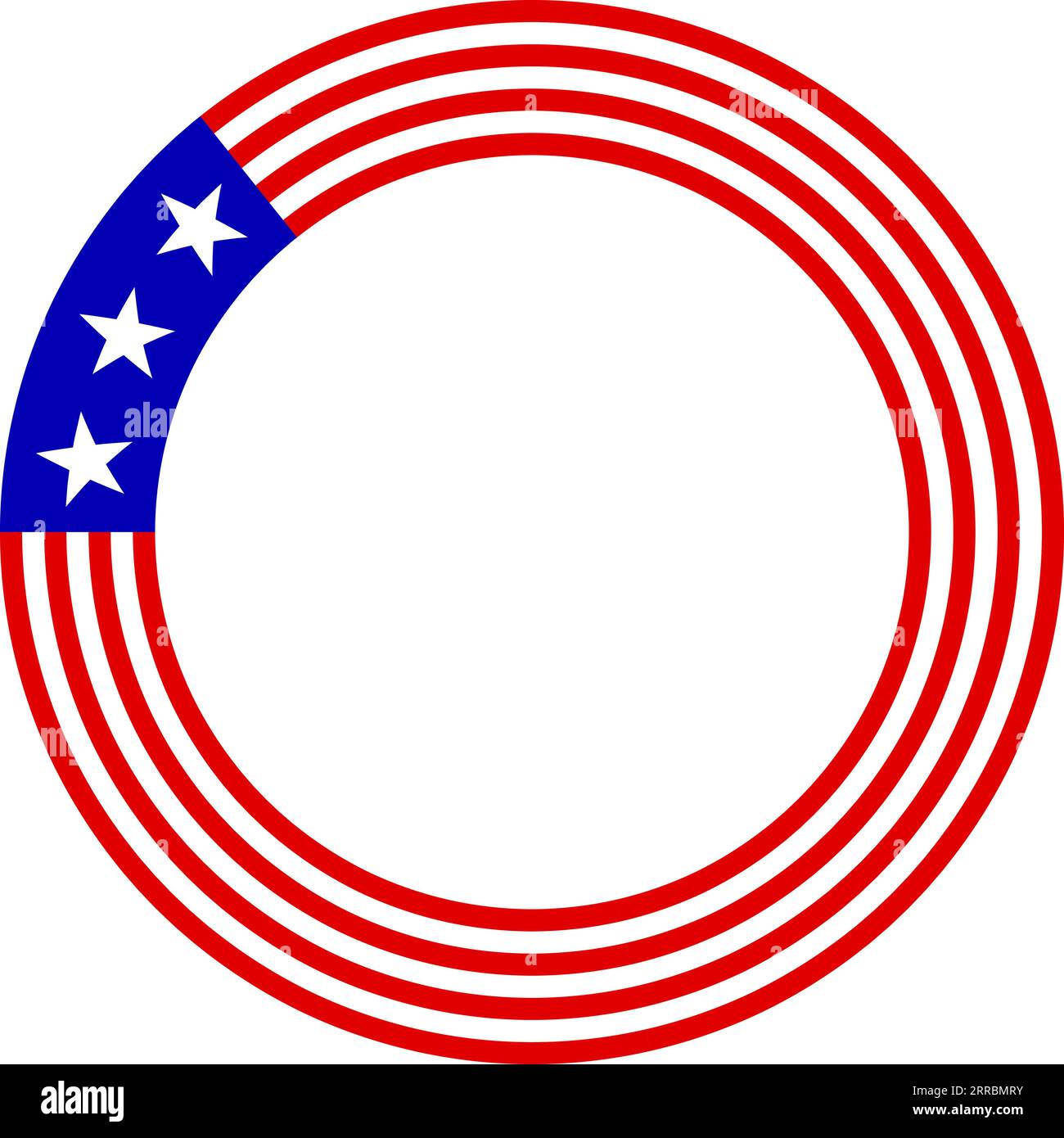 usa flag round frame border Stock Vector Image & Art - Alamy