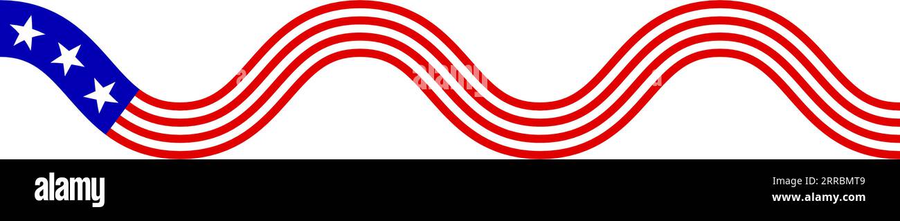 usa flag wavy line Stock Vector Image & Art - Alamy