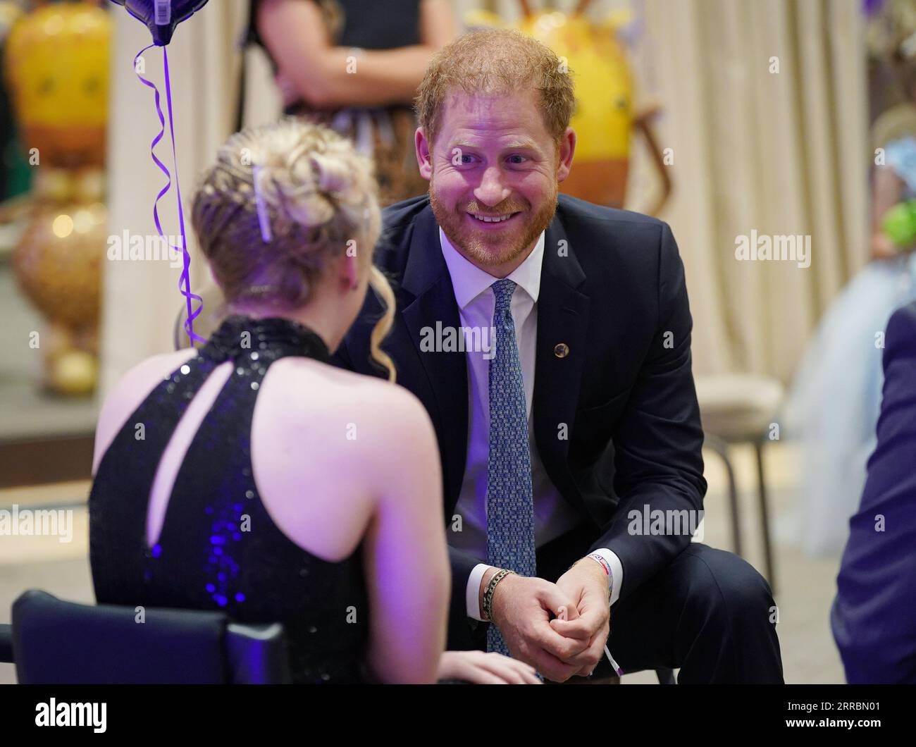 The Duke of Sussex speaks to Hayley, during the annual WellChild Awards ...