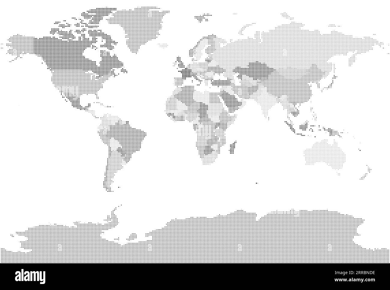 Dotted world map worldwide Black and White Stock Photos & Images - Alamy