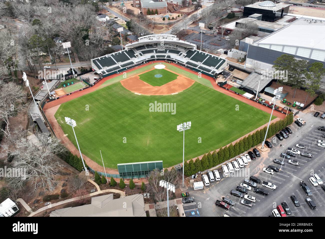 A general overall aerial view of Foley Field at University of Georgia ...