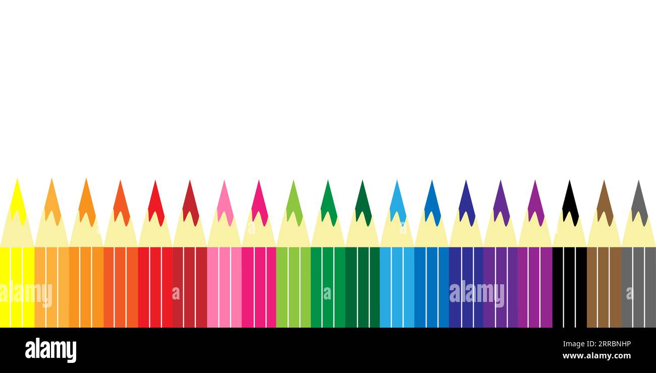 Pencils paint color chart Stock Vector Images - Alamy