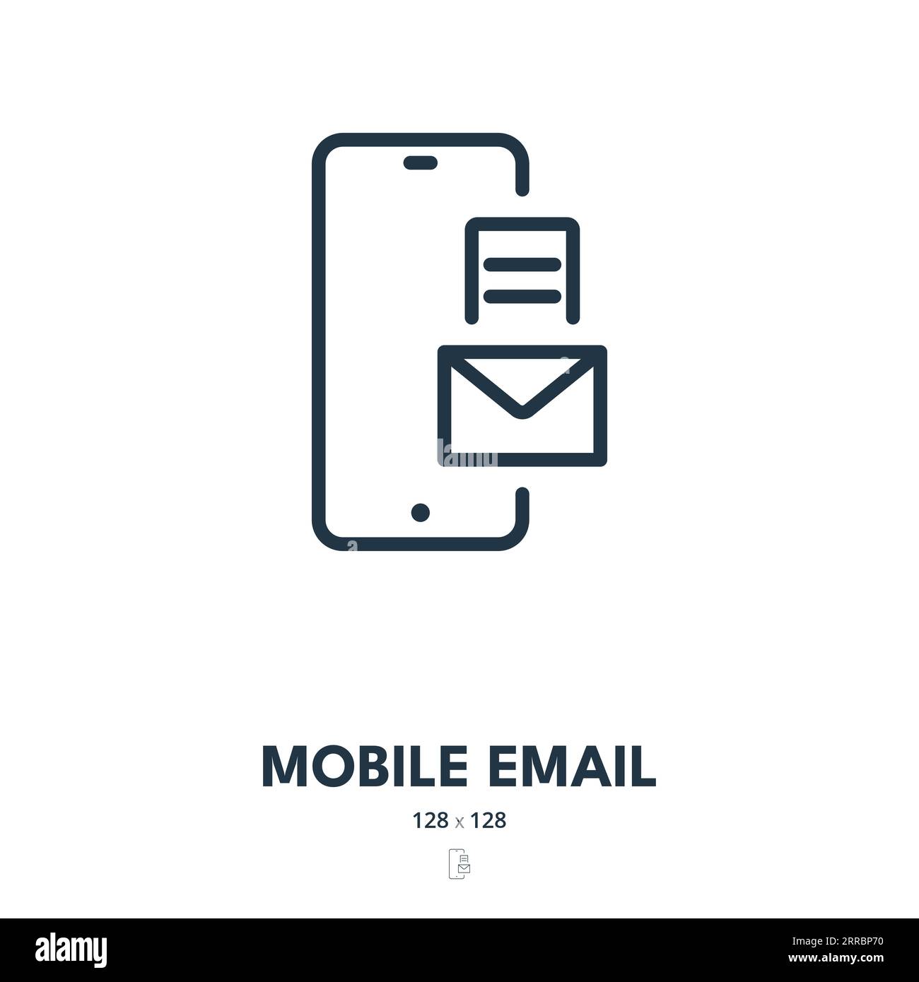 Mobile Email Icon. Smart Phone, Message, Mail. Editable Stroke. Simple ...