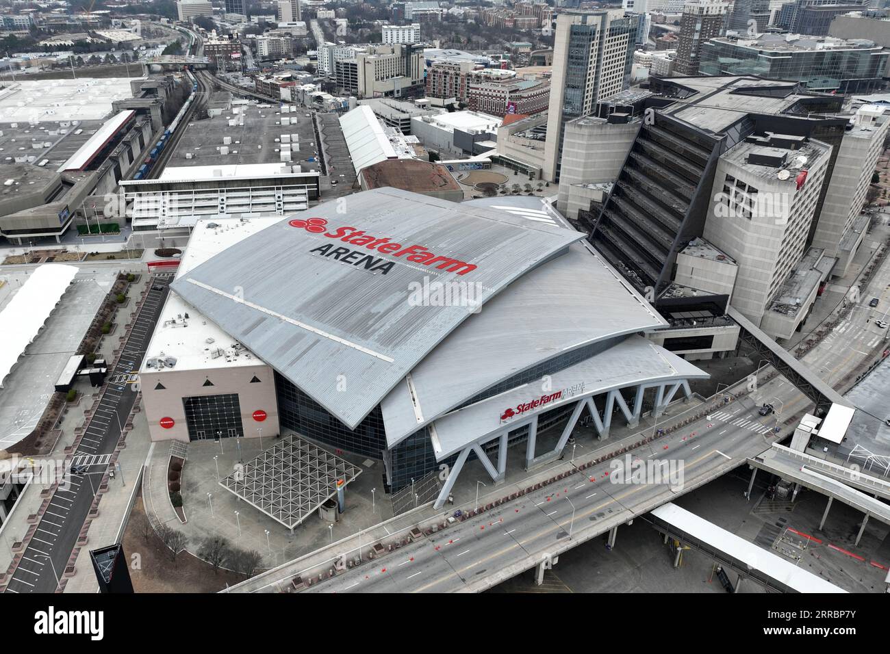 State farm arena atlanta aerial hi-res stock photography and images - Alamy