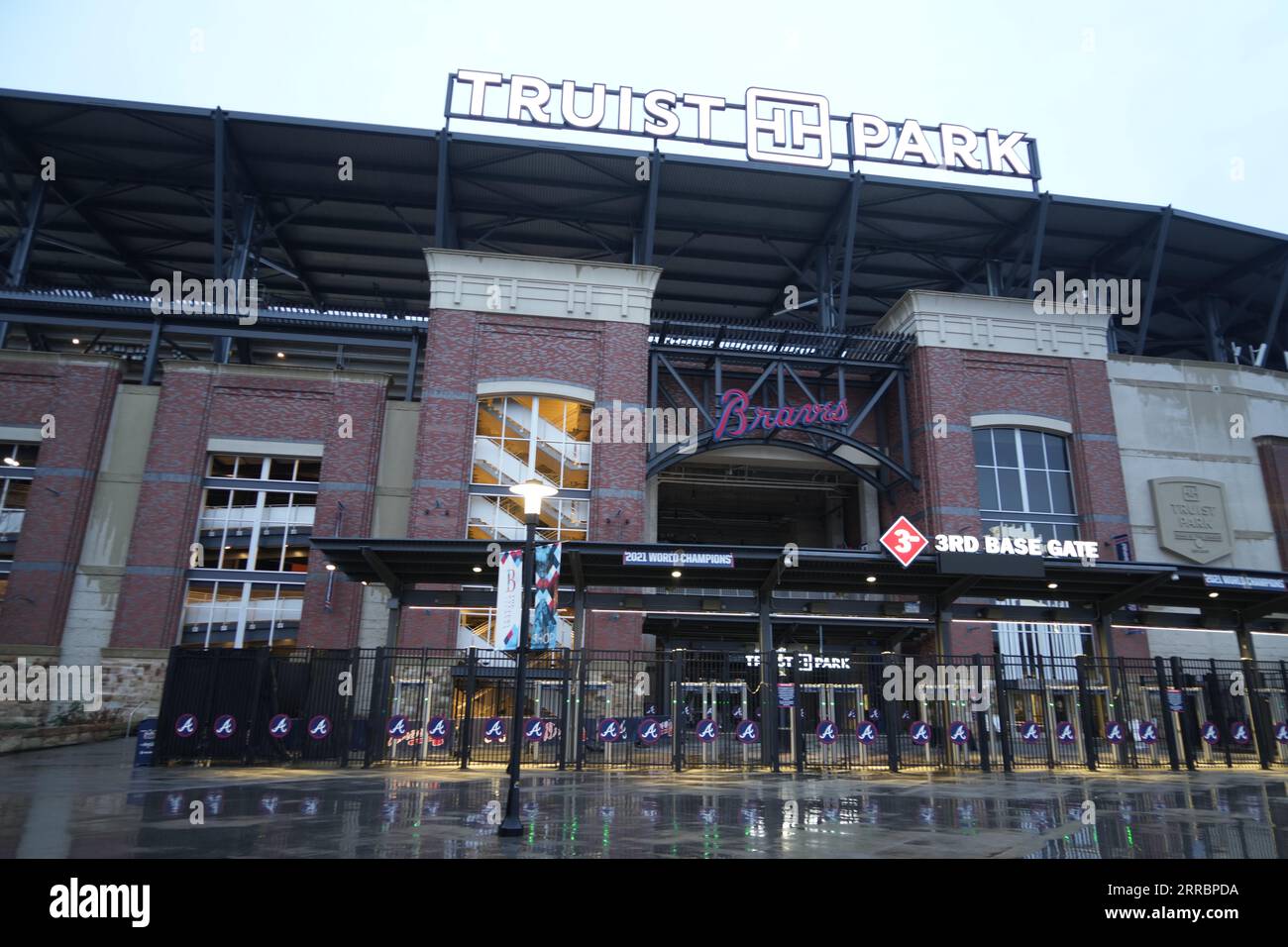 A general overall view of the Third Base Gate at Truist Park, Sunday ...