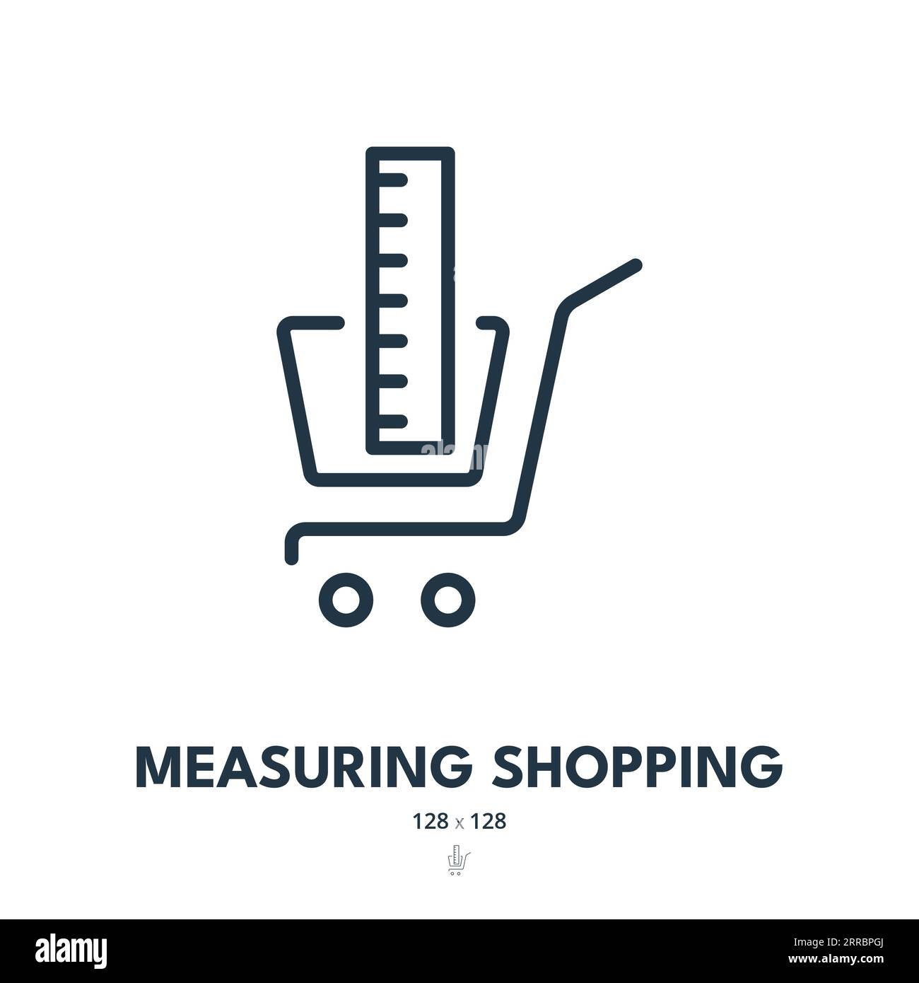 Measuring Shopping Icon. Retail, Market, Store. Editable Stroke. Simple ... Measuring Shopping Icon. Retail, Market, Store. Editable Stroke. Simple ...