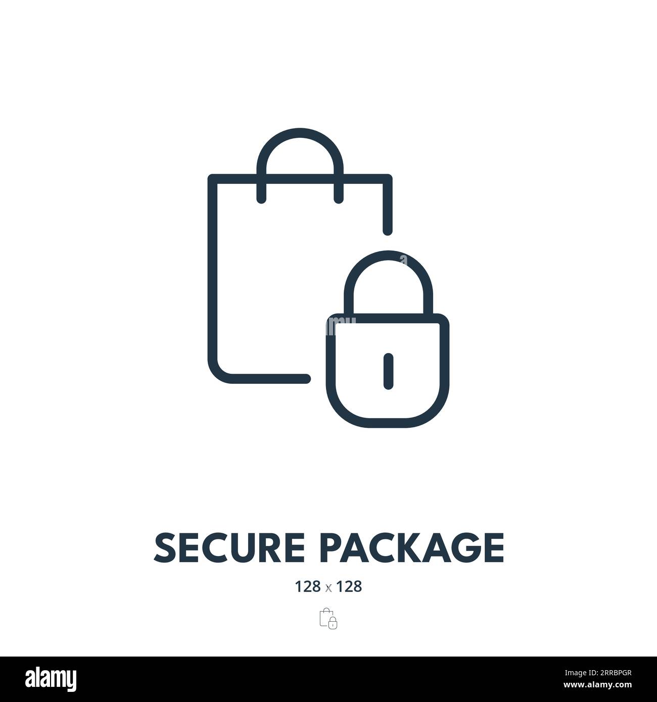 Secure Package Icon. Packaging, Shopping, Delivery. Editable Stroke ...