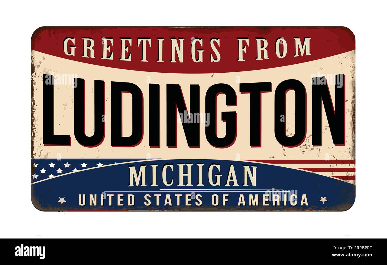 Map of ludington Cut Out Stock Images & Pictures - Alamy
