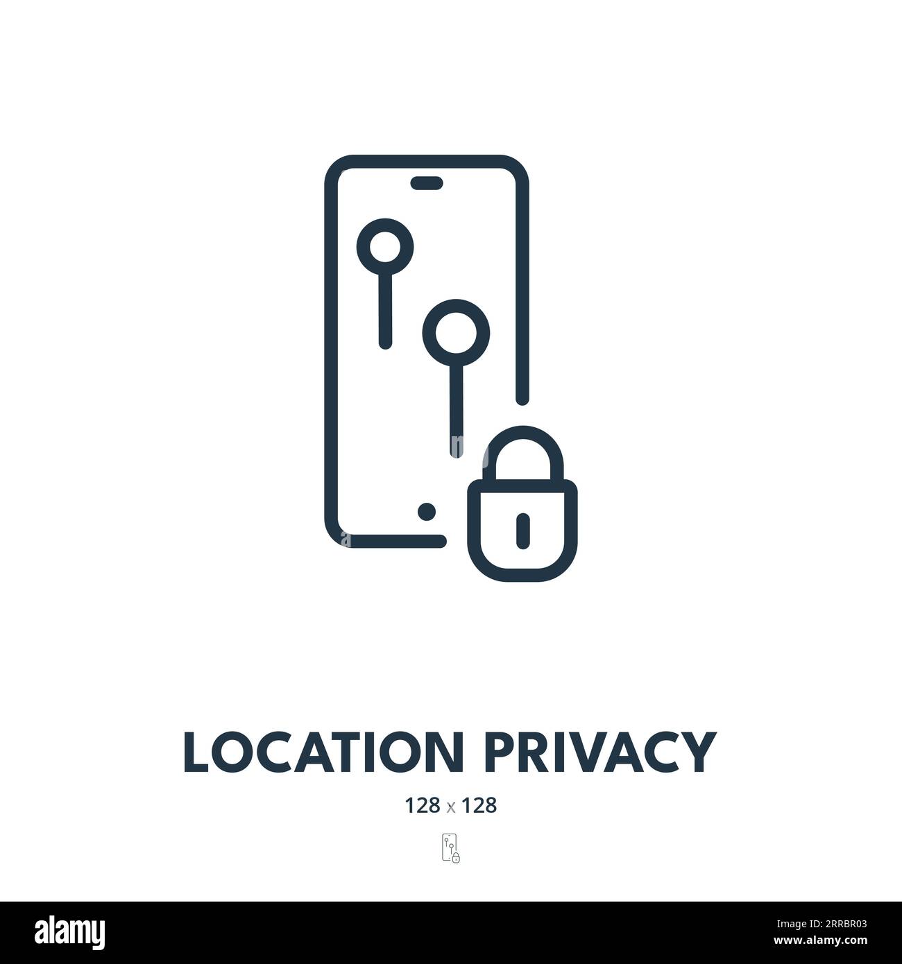 Location Privacy Icon. Navigation, GPS, Position. Editable Stroke ...