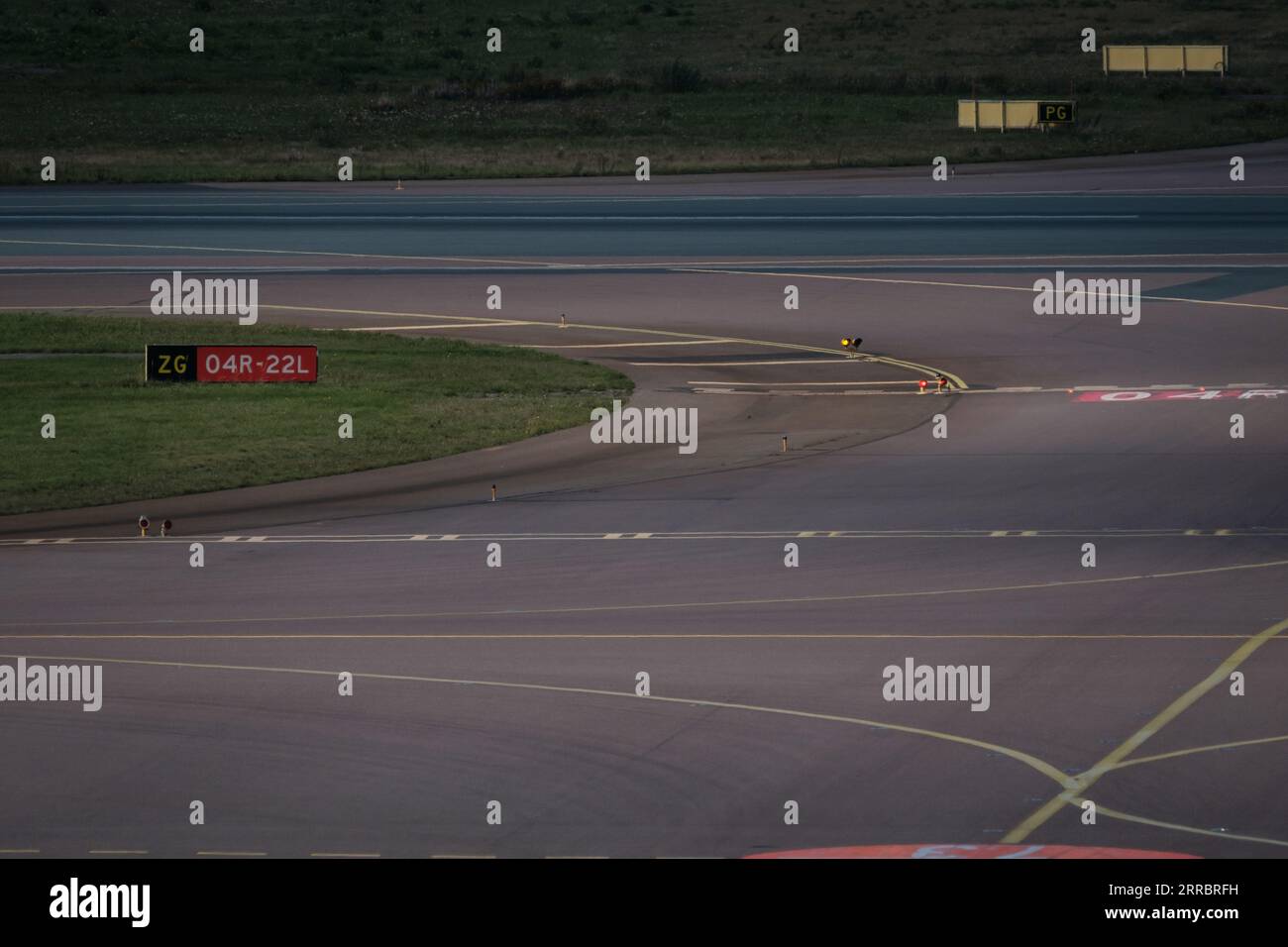 Helsinki / Finland - SEPTEMBER 7, 2023: Airport apron, runway and ...