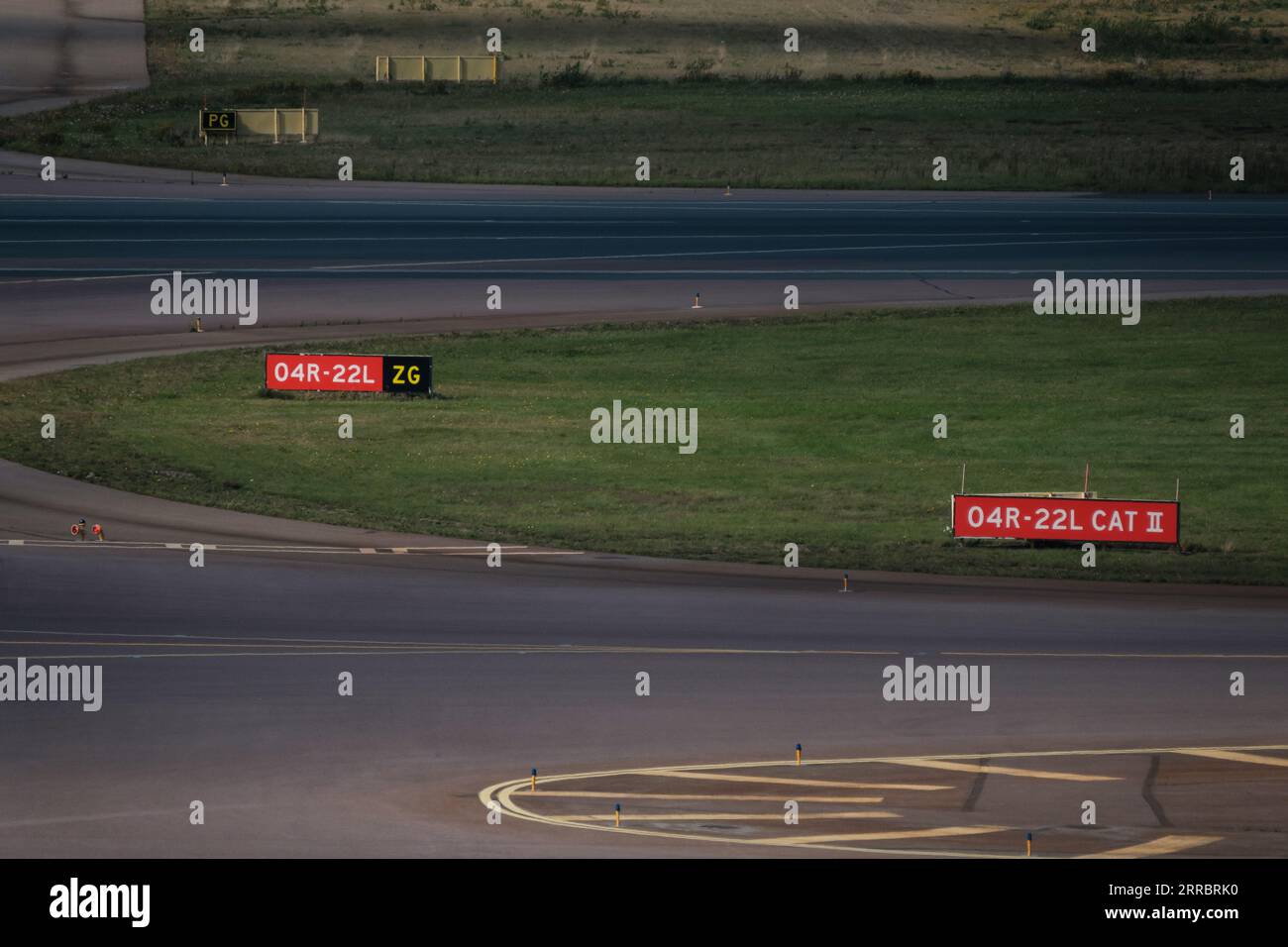 Helsinki / Finland - SEPTEMBER 7, 2023: Airport apron, runway and ...