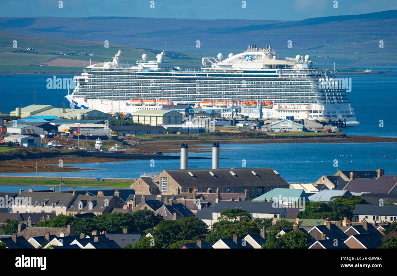Visiting cruise ships at Kirkwall port in Orkney. Concerns have been ...