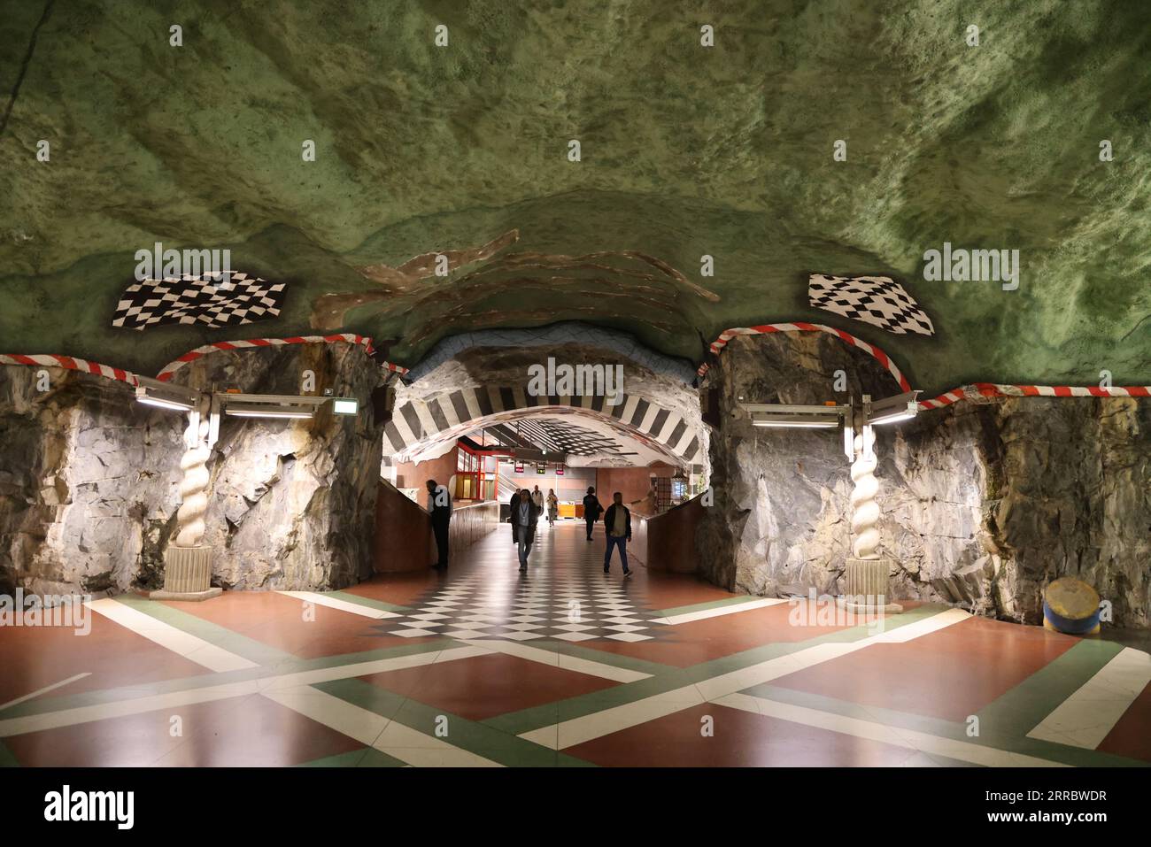 Kungsträdgården Metro Station, the deepest station of the subway system ...