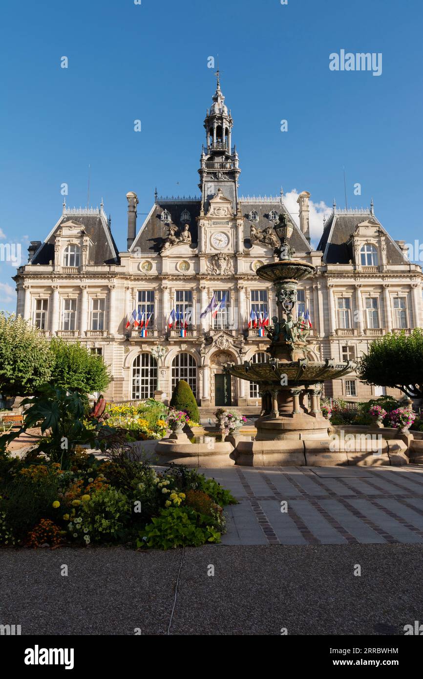 City Hall. Limoges. Capital of the Haute-Vienne department and ...