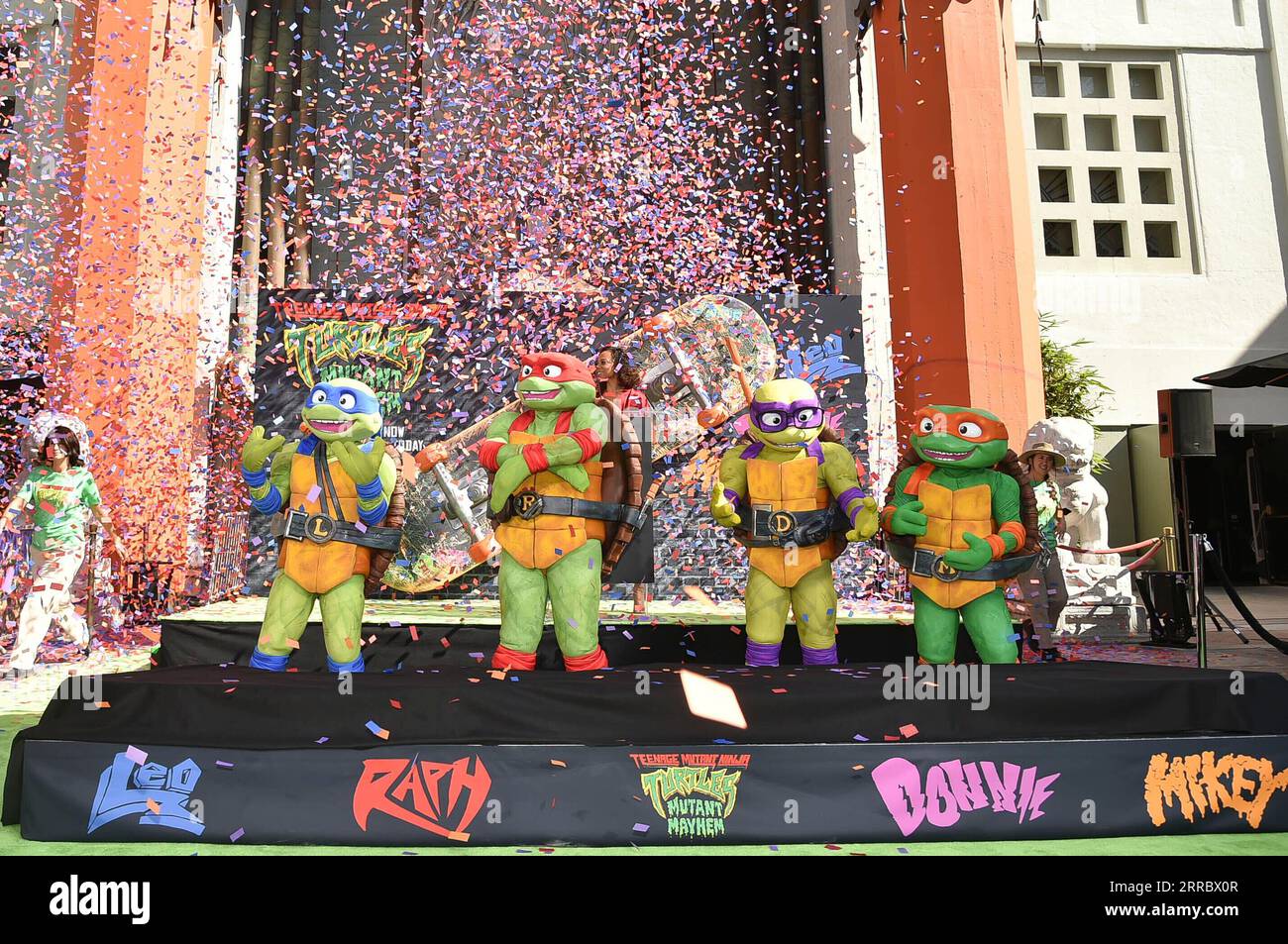 Teenage Mutant Ninja Turtles Leonardo, from left, Raphael, Donatello ...