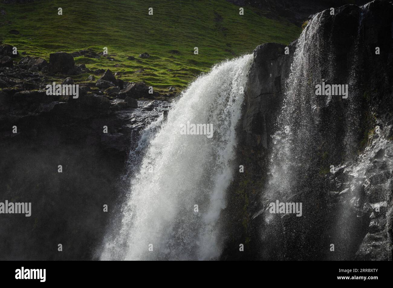 Afternoon light glints off jets of water plummeting off Fossa, the ...
