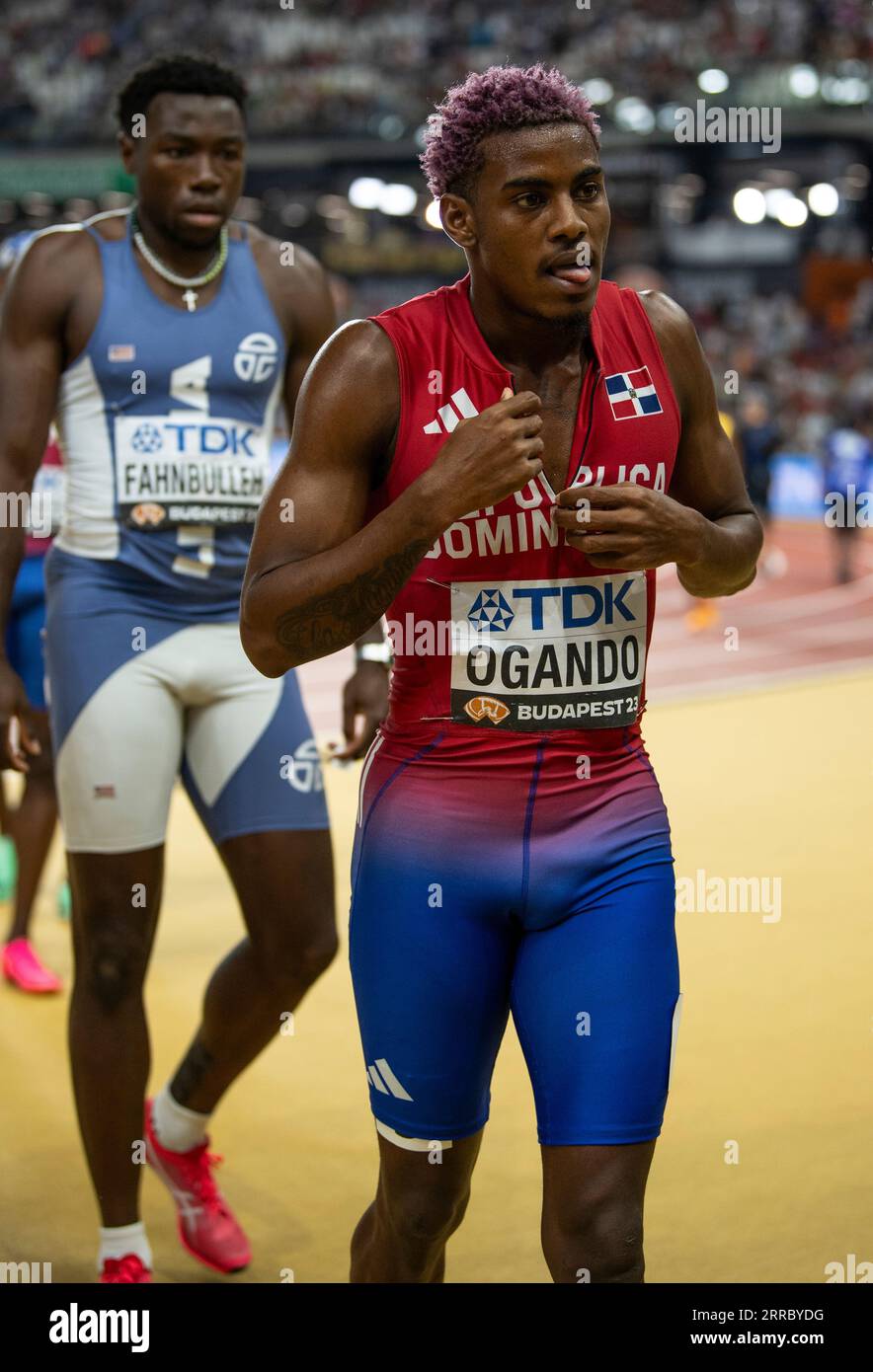 Alexander Ogando of the Dominican Republic competing in the men’s 200m ...