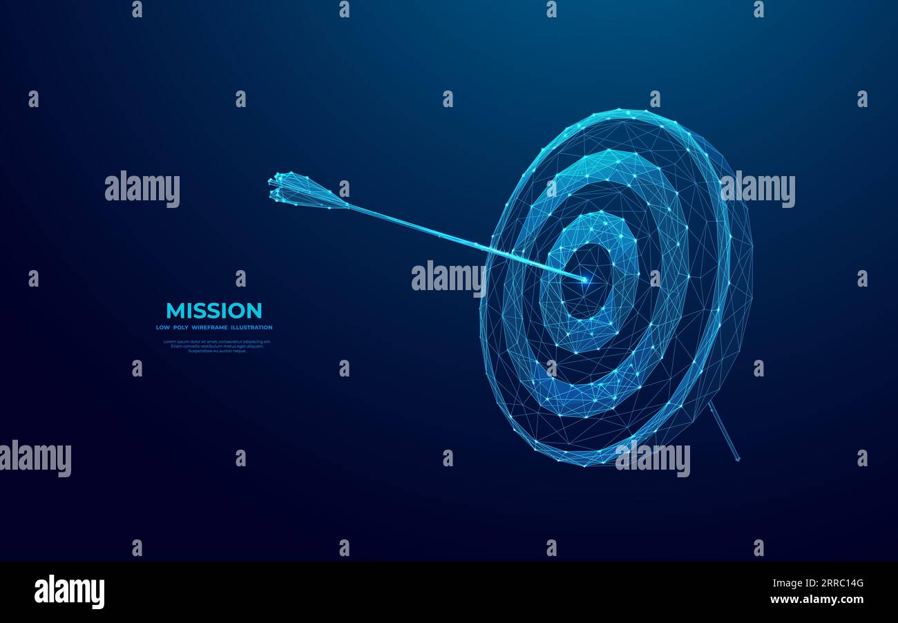 Abstract digital target with an arrow in the center Stock Vector Image ...