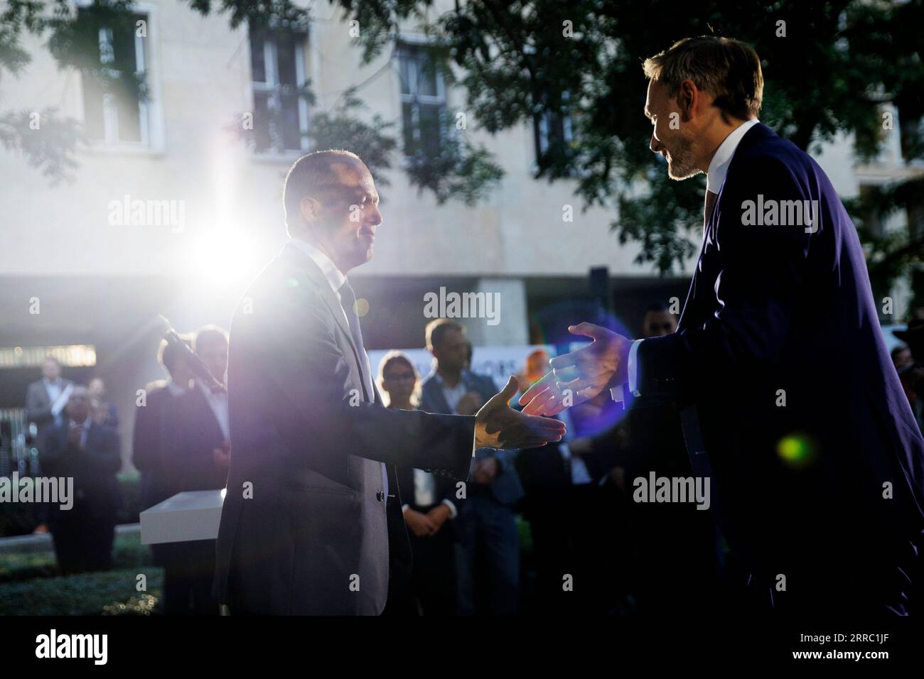 Berlin, Germany. 07th Sep, 2023. Christian Lindner (FDP, r), Federal ...