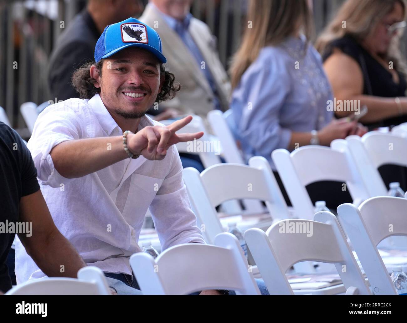 Anthony Ramos attends a ceremony honoring Marc Anthony with a star on ...