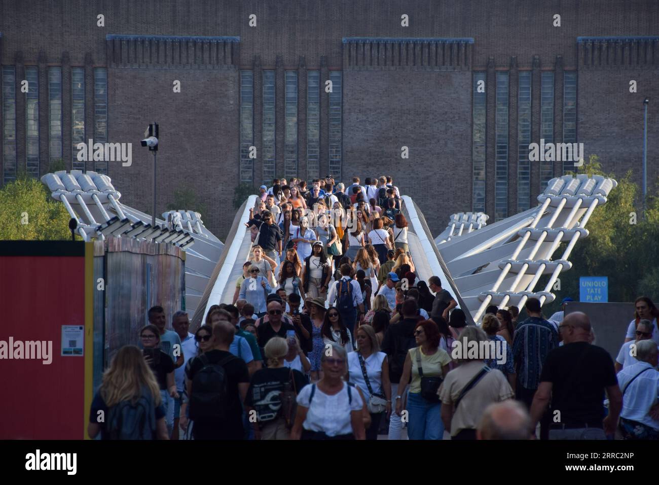 London, England, UK. 7th Sep, 2023. People walk across Millennium ...