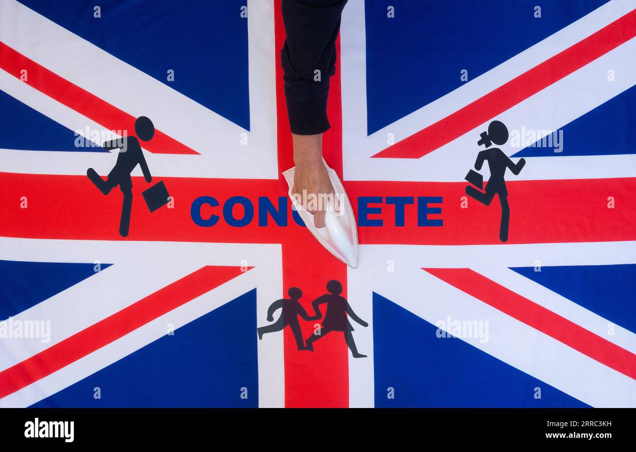 Composite concept image depicting problems with unsafe, weak, crumbling ...