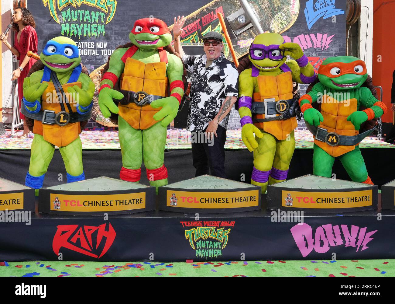 Los Angeles, USA. 07th Sep, 2023. (L-R) Leonardo, Raphael, TMNT Creator ...