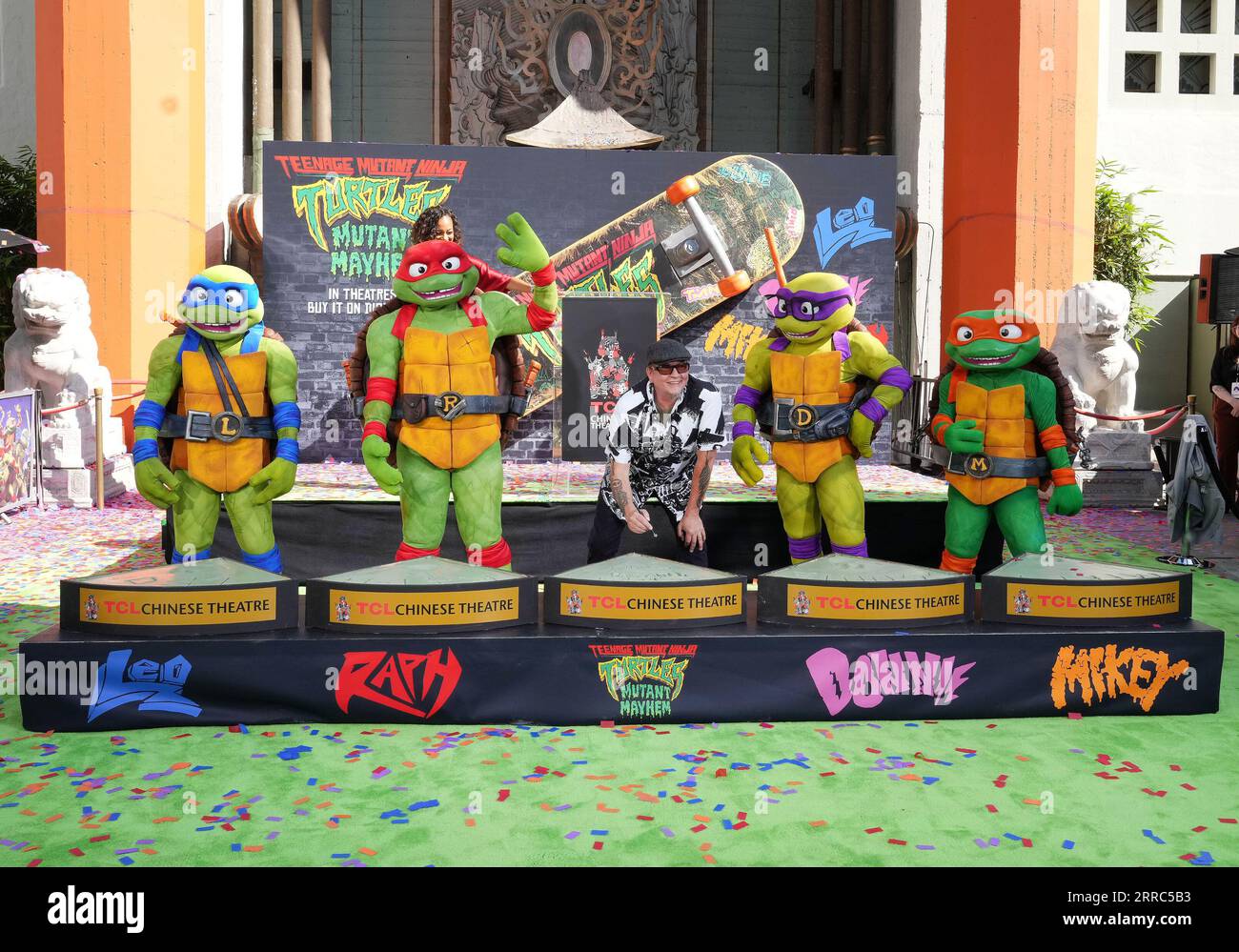 Los Angeles, USA. 07th Sep, 2023. (L-R) Leonardo, Raphael, TMNT Creator ...