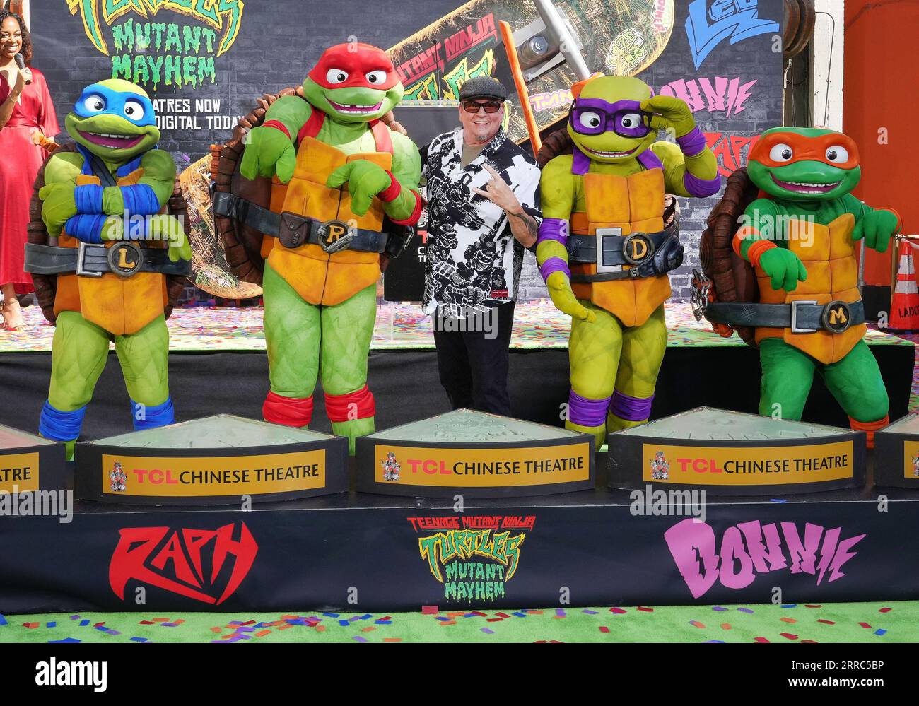Los Angeles, USA. 07th Sep, 2023. (L-R) Leonardo, Raphael, TMNT Creator ...