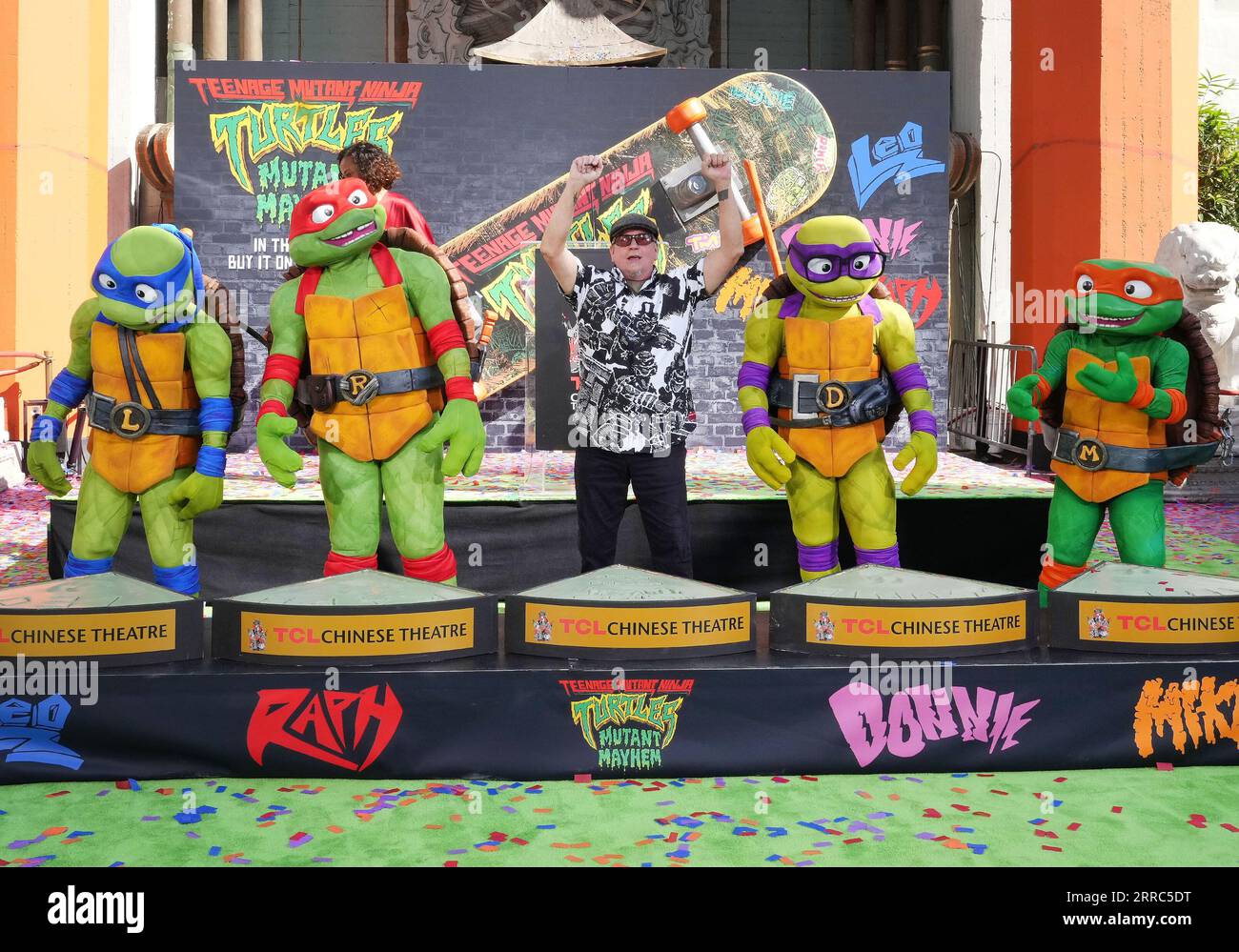 Los Angeles, USA. 07th Sep, 2023. (L-R) Leonardo, Raphael, TMNT Creator ...