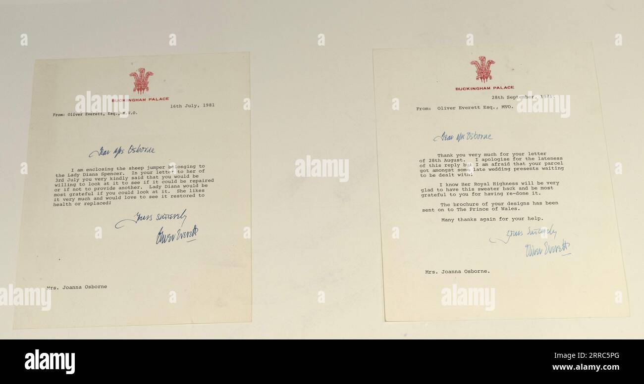 New York, USA. 07th Sep, 2023. Buckingham Palace letters as part of ...