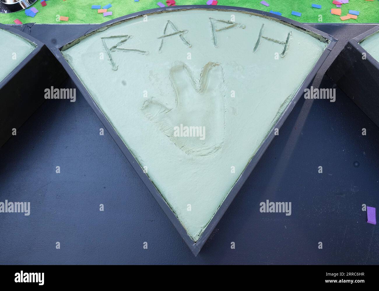 Los Angeles, USA. 07th Sep, 2023. Raphael handprint in cement at the ...