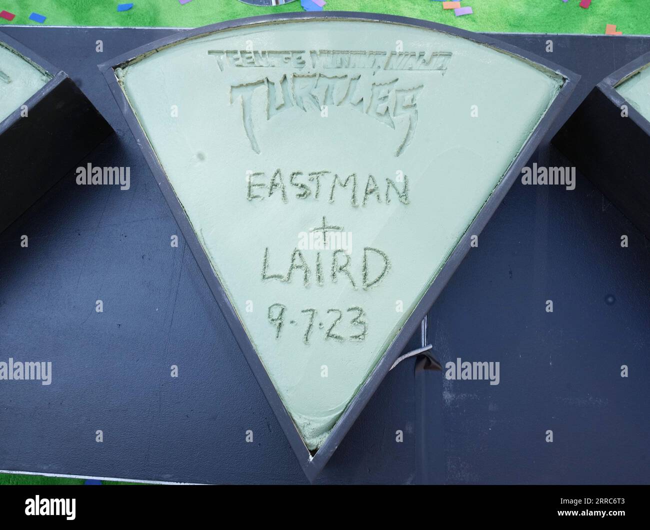 Los Angeles, USA. 07th Sep, 2023. Cement signed by TMNT Creator Kevin ...