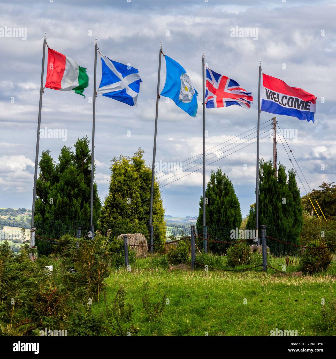 Flags of italy scotland yorkshire hi-res stock photography and images ...