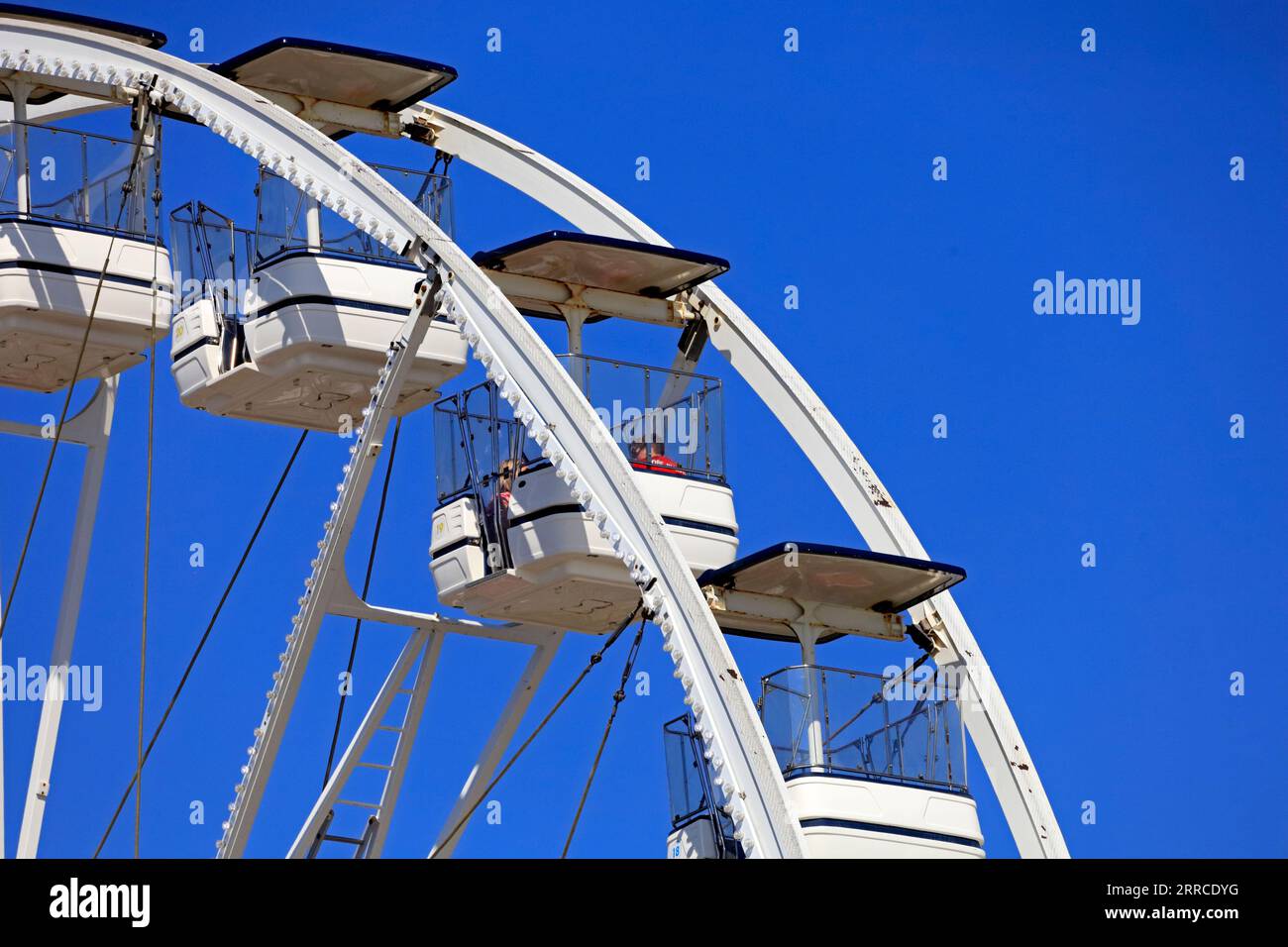 Detail of Ferris Wheel, Fun Fair, Barry Island Pleasure Park. Sept 2023 ...