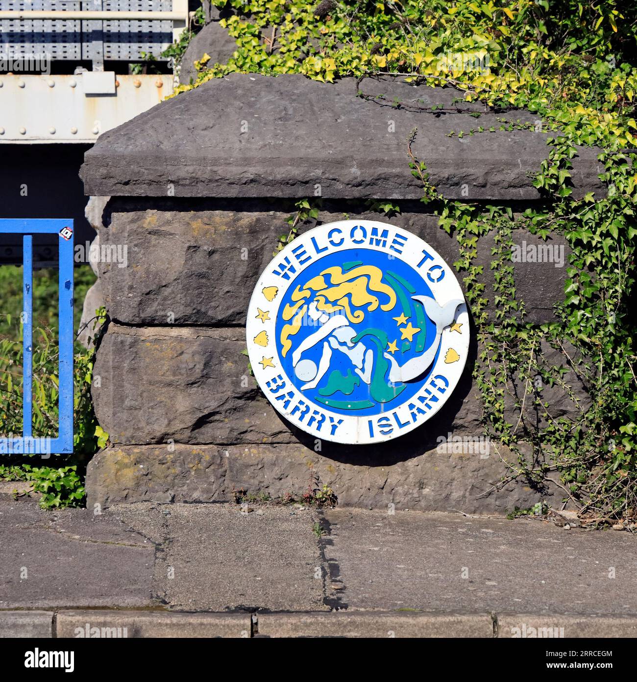 Welcome to Barry Island round sign with mermaid. Barry Island Sept 2023 ...