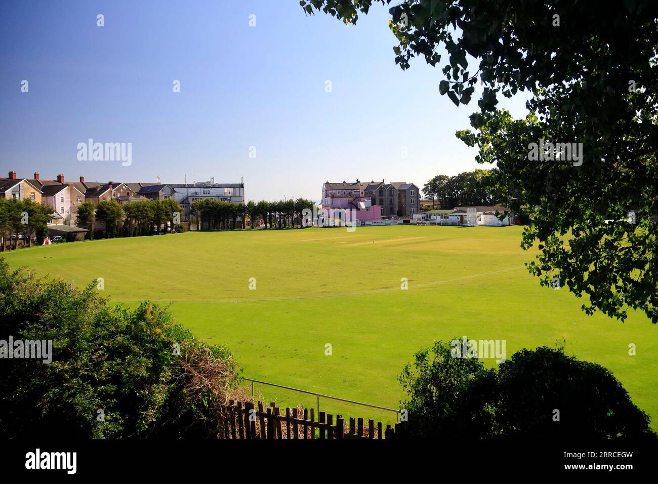 Barry Island cricket ground on a sunny day. Sept 2023 Stock Photo - Alamy